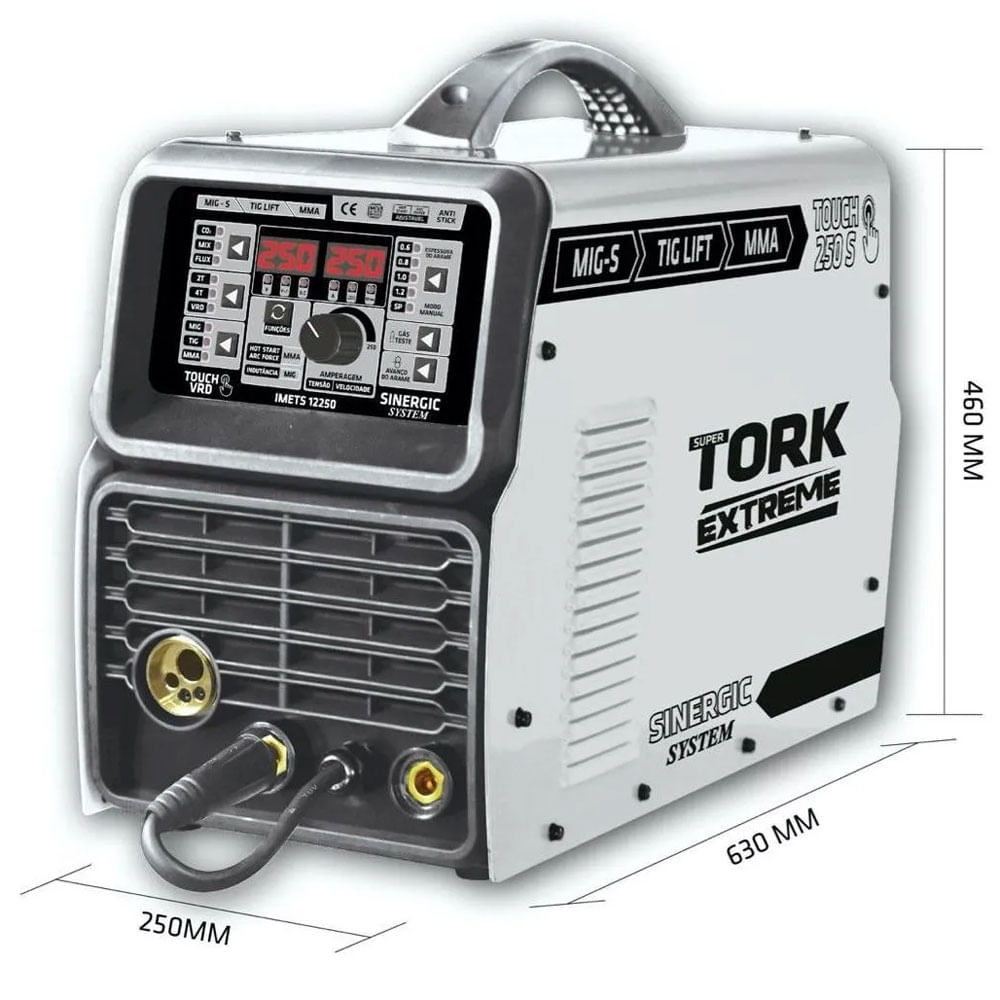 Inversora de Solda Extreme MIG-S/TIG LIFT/MMA 220V IMETS12250 Tork - Cosama