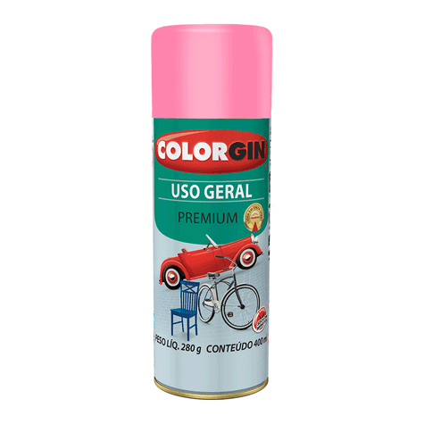 Tinta Spray Uso Geral Rosa GBR Colorgin - Cosama